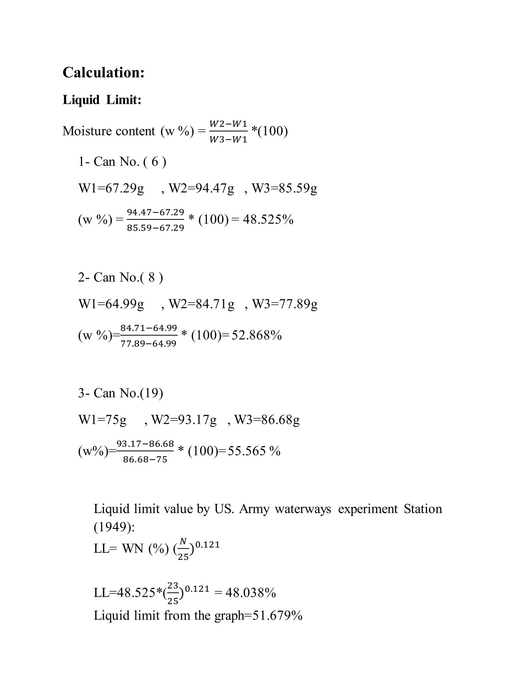 Liquid limit & plastic limit test