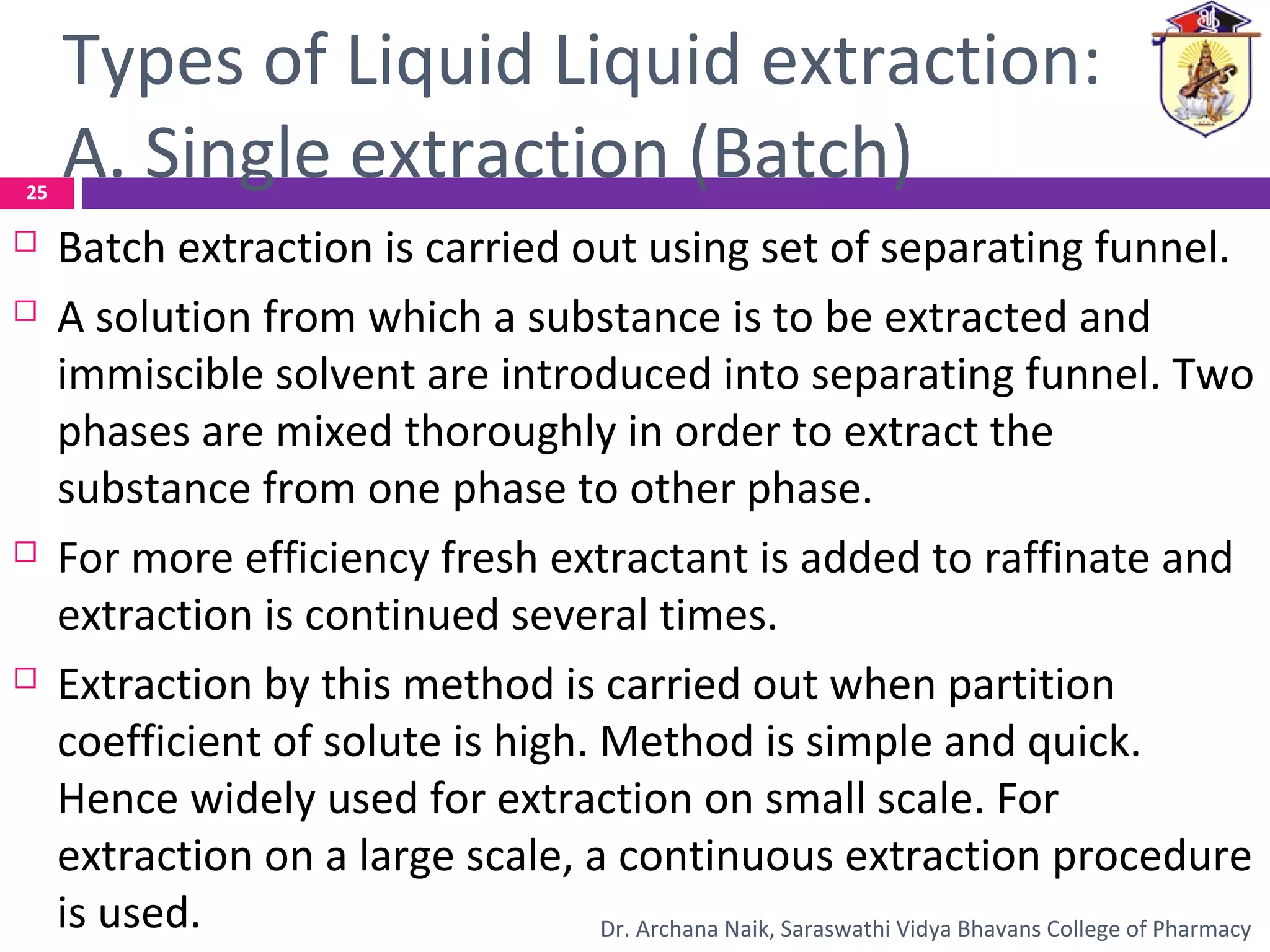 Liquid liquid extraction sy 2014 | PPT