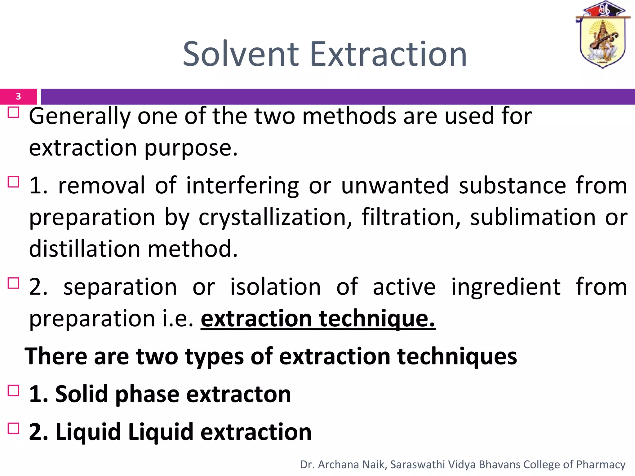 Liquid liquid extraction sy 2014 | PPT
