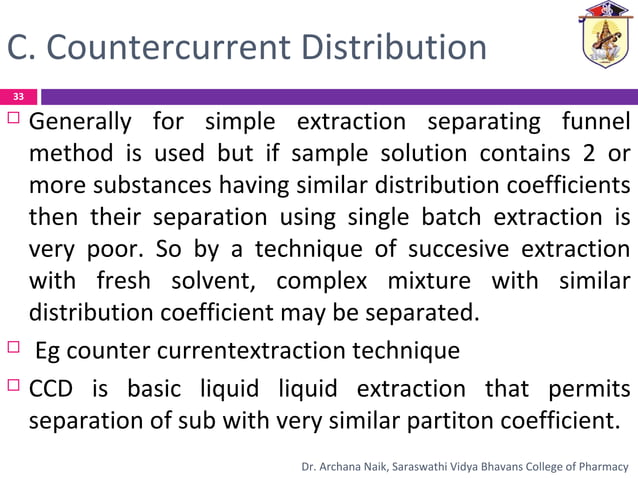 Liquid liquid extraction sy 2014 | PPT | Chemistry | Science