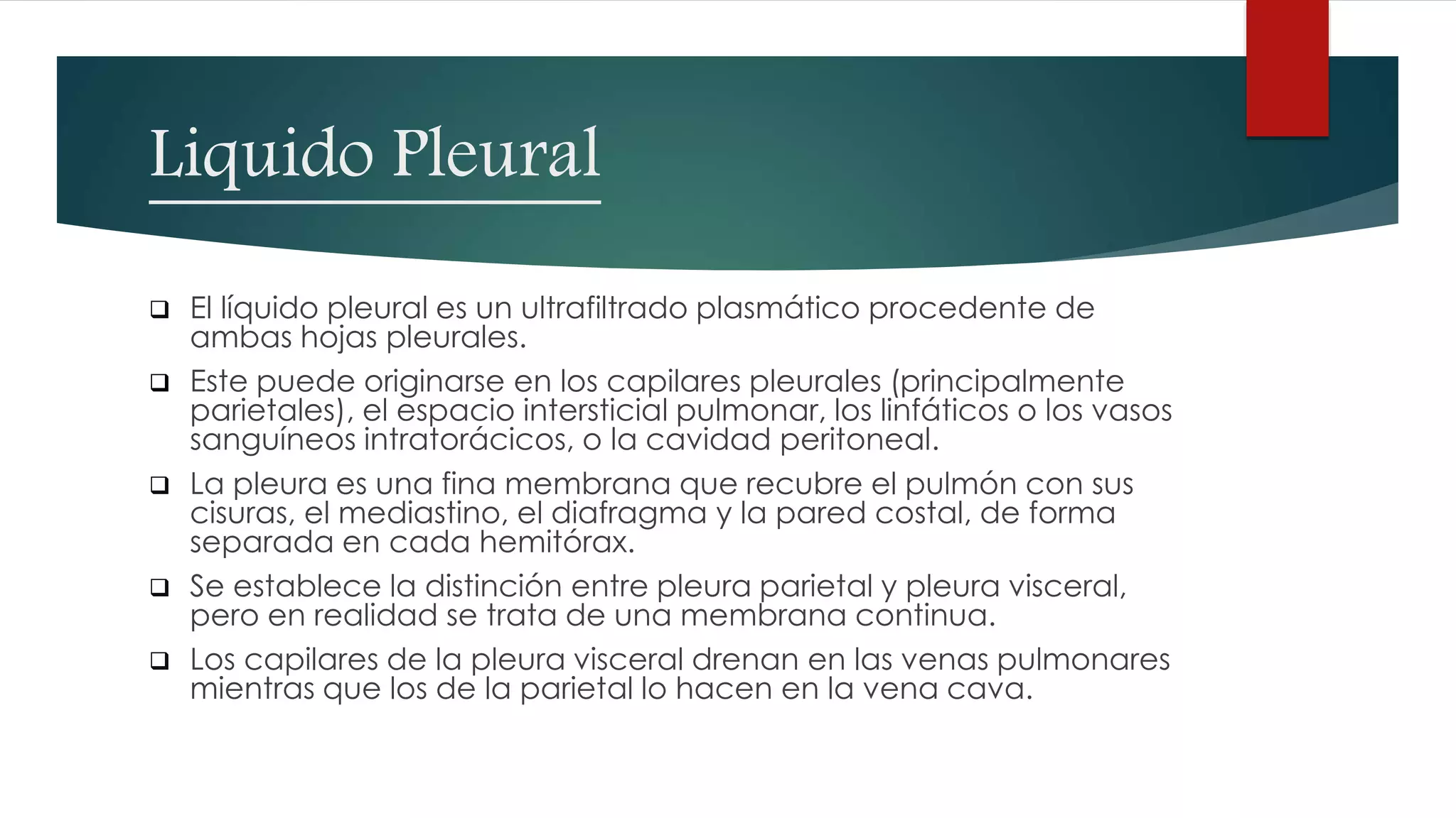 Liquido pleural | PPTX