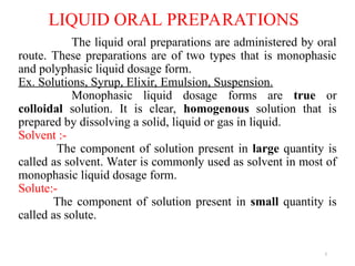 LIQUID ORAL PREPARATION SOLUTION.ppt pha | PPT