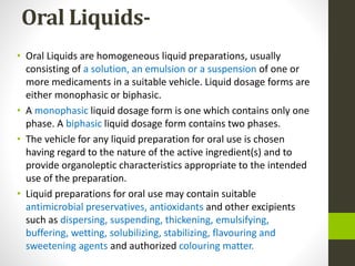 Liquid orals.pptx | Pharmaceutical Drugs | Medical Health