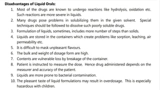 LIQUID DOSAGE FORMS - LIQUID ORALS AND IT'S PREPARATION AND EVALUATION ...