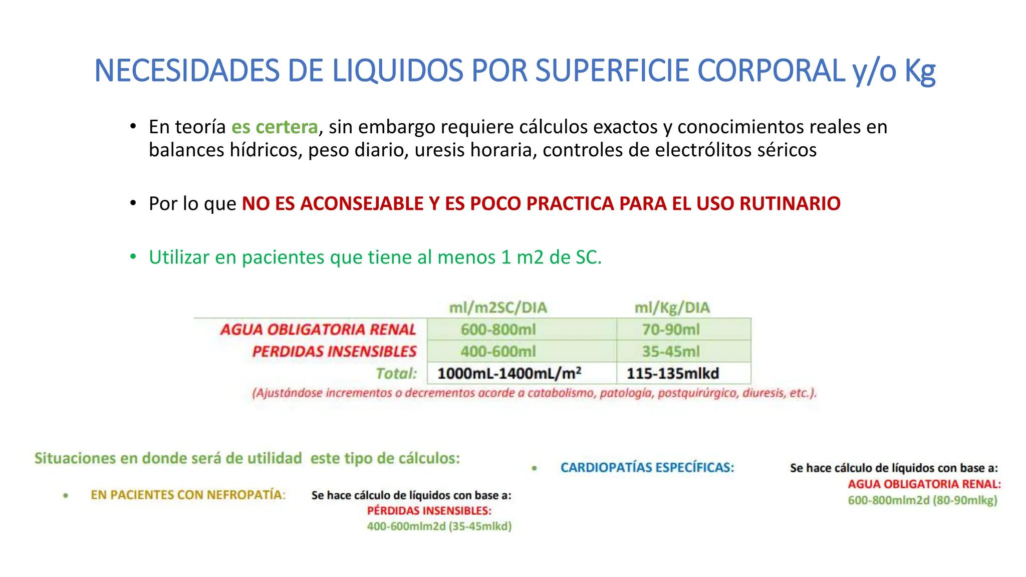 CALCULO DE REQUERIMIENTOS LIQUIDOS PEDIATRICOS | PPTX