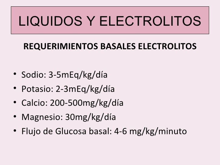 Liquidos Y Electrolitos En Pediatria