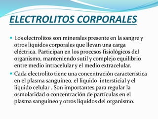 Liquidos y electrolitos corporales | PPT