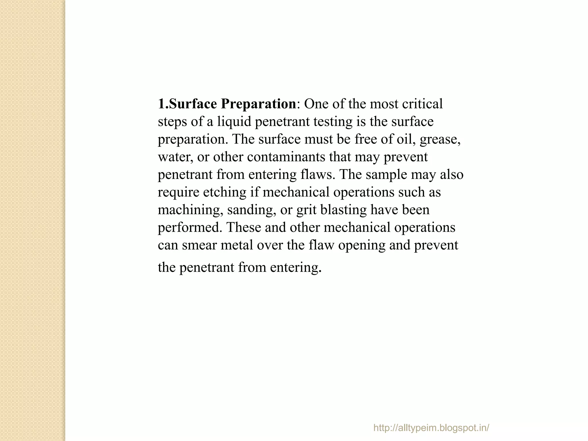 Liquid penetrant testing | PPTX