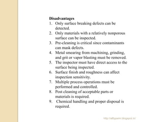 Liquid penetrant testing | PPTX