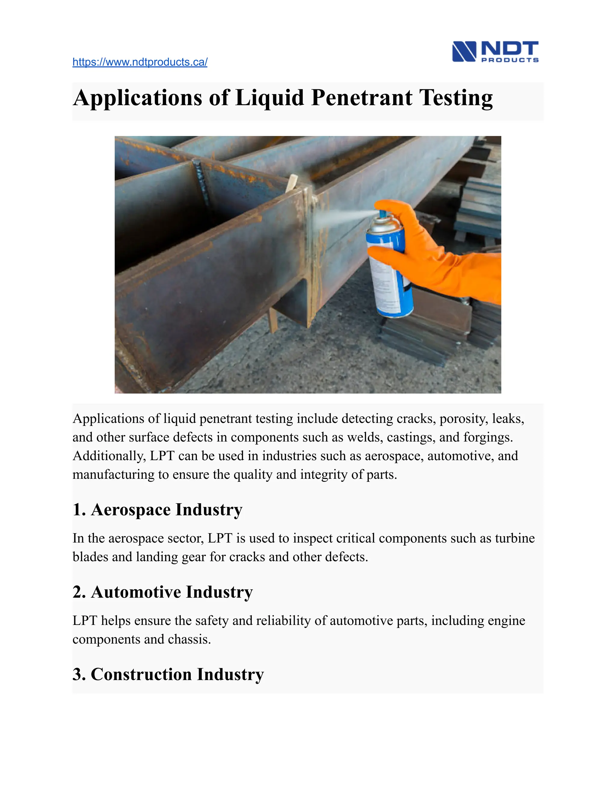 Liquid Penetrant Testing Demystified: Complete Guide | PDF