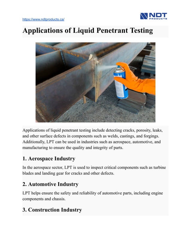 Liquid Penetrant Testing Demystified: Complete Guide | PDF