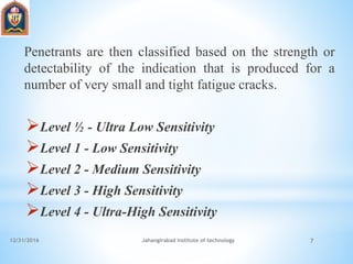 Liquid penetrate testing continued | PPTX