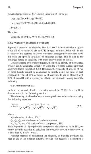 Liquid pipeline hydraulics (e.shashi menon, 2004) book | PDF