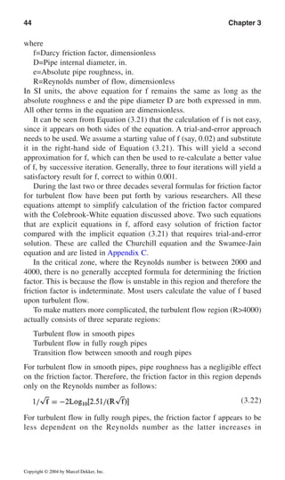 Liquid pipeline hydraulics (e.shashi menon, 2004) book | PDF