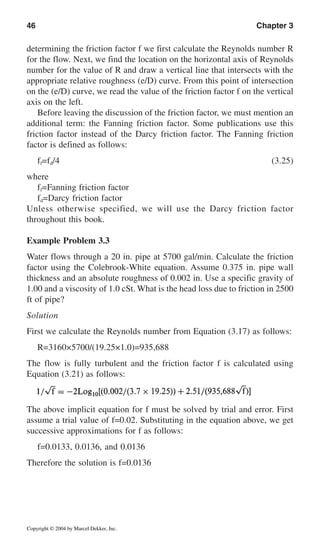 Liquid pipeline hydraulics (e.shashi menon, 2004) book | PDF