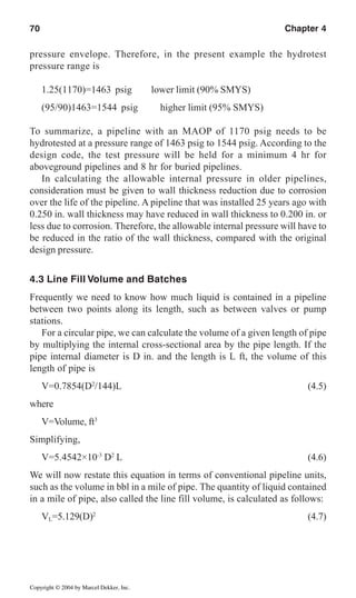 Liquid pipeline hydraulics (e.shashi menon, 2004) book | PDF
