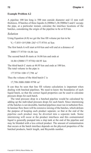 Liquid pipeline hydraulics (e.shashi menon, 2004) book | PDF