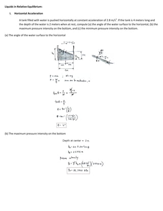 Liquids in relative equilibrium | PDF