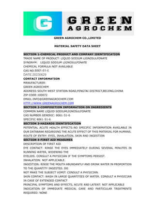 Liquid Sodium lignosulfonate msds.pdf