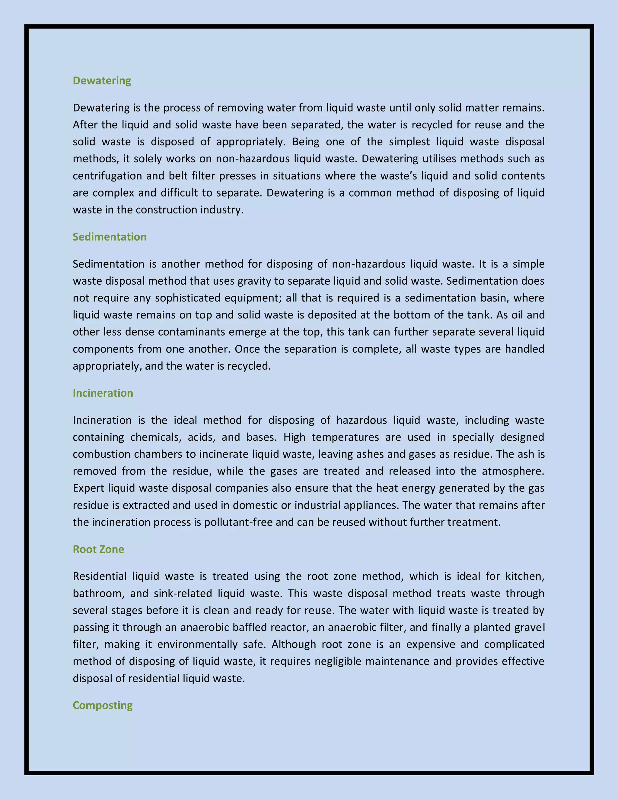 liquid waste disposal | PDF
