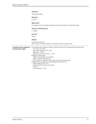 Liquiphant m density densitycontroller fml621 endress+hauser datasheet ...