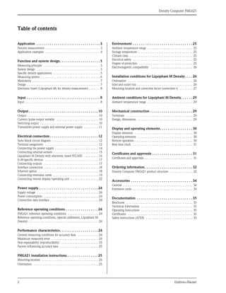 Liquiphant m density densitycontroller fml621 endress+hauser datasheet ...