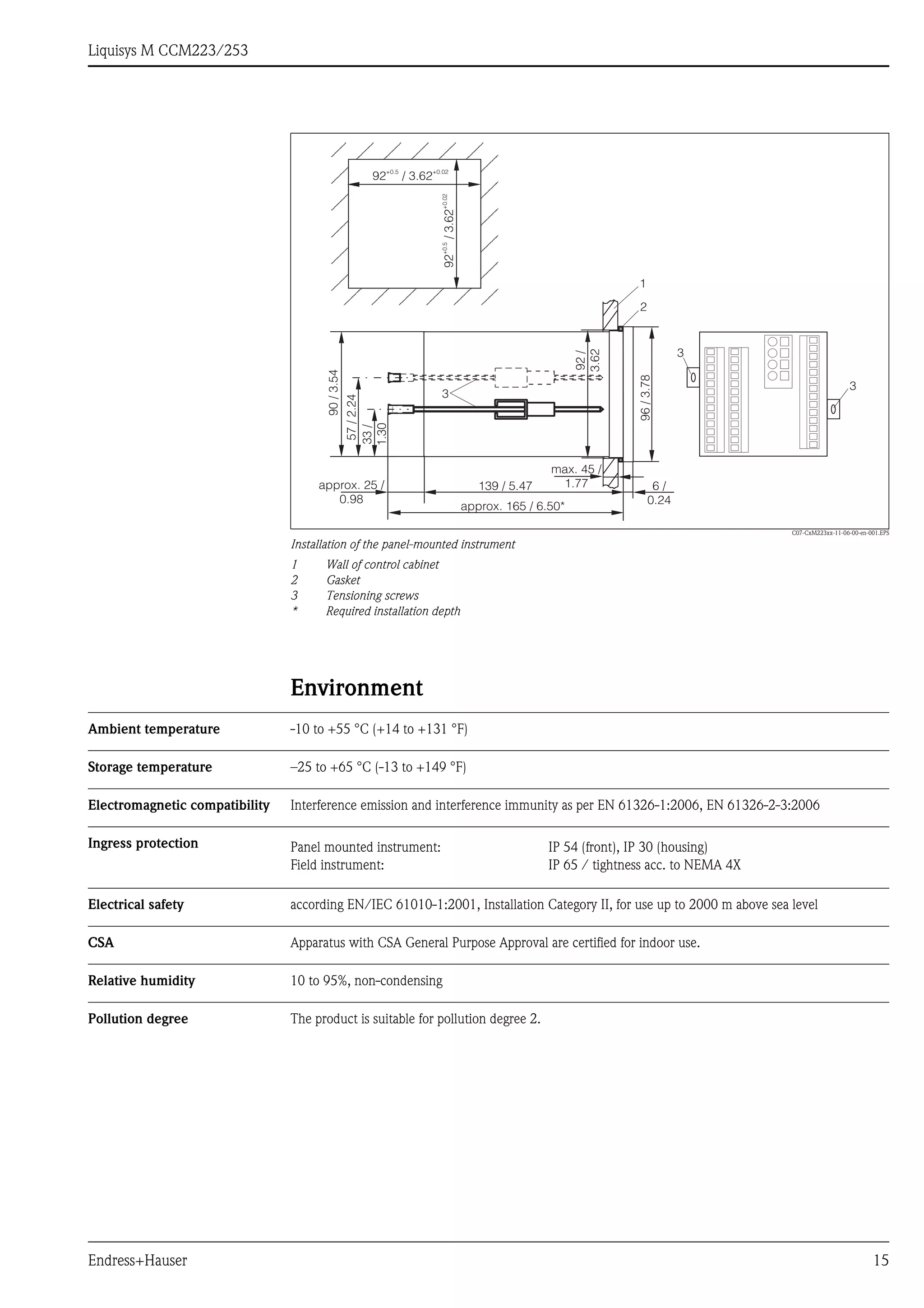 Liquisys m ccm223 ccm253 endress+hauser datasheet-chlorine transmitter ...