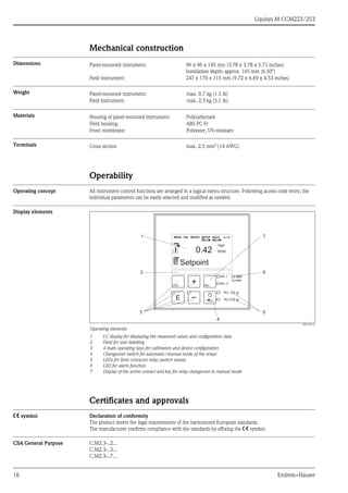 Liquisys m ccm223 ccm253 endress+hauser datasheet-chlorine transmitter ...