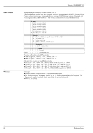 Liquisys m cpm223 253 endress+hauser datasheet-p-h orp measurement | PDF
