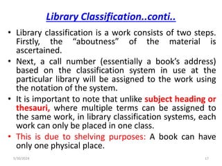 Lirary Classification-Need and Purpose.ppt
