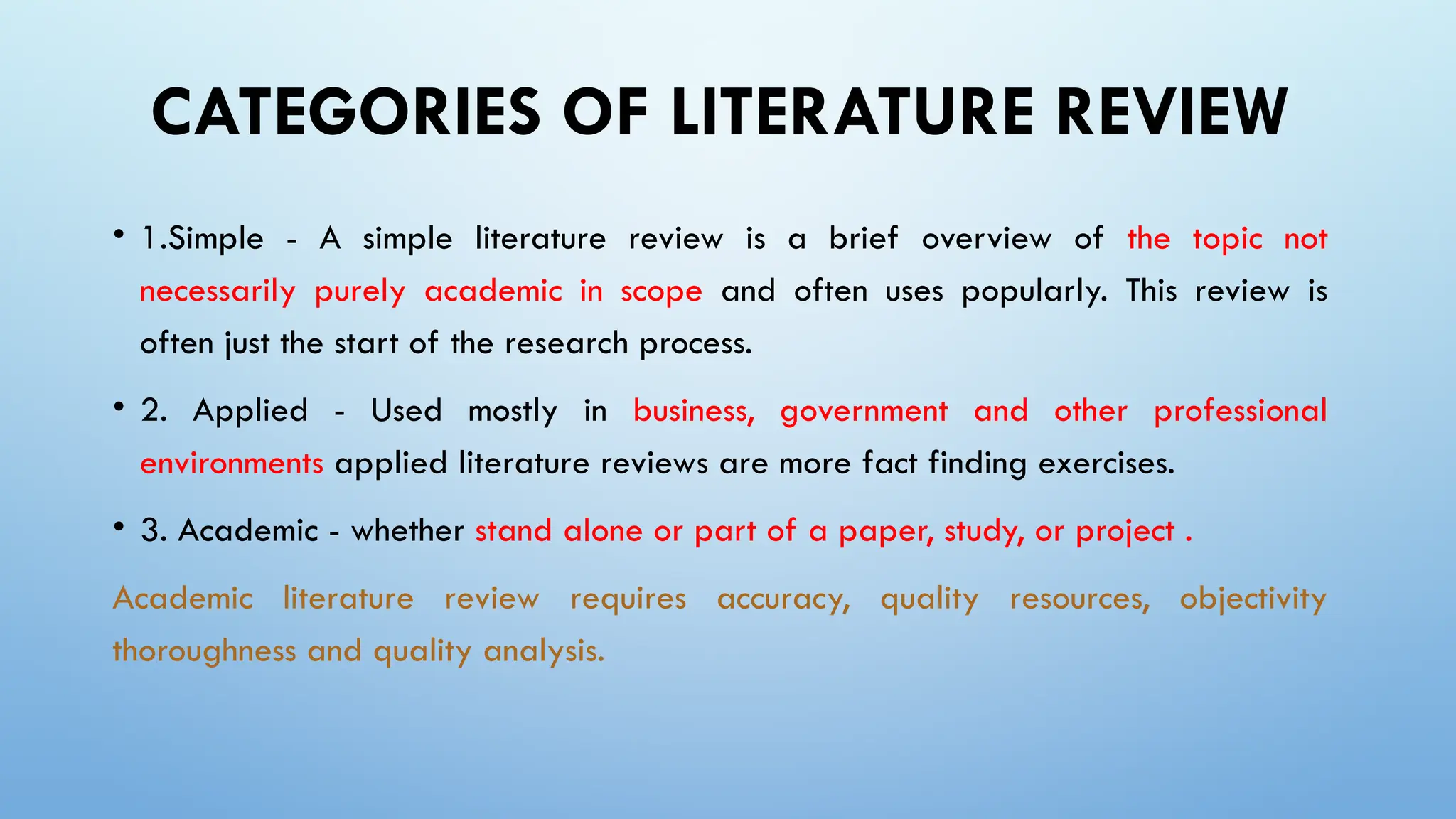 Importance of literature review-PHD Course work Research methodology | PPT