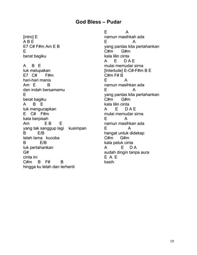 Lirik dan-chord-lagu-indonesia2 | PDF