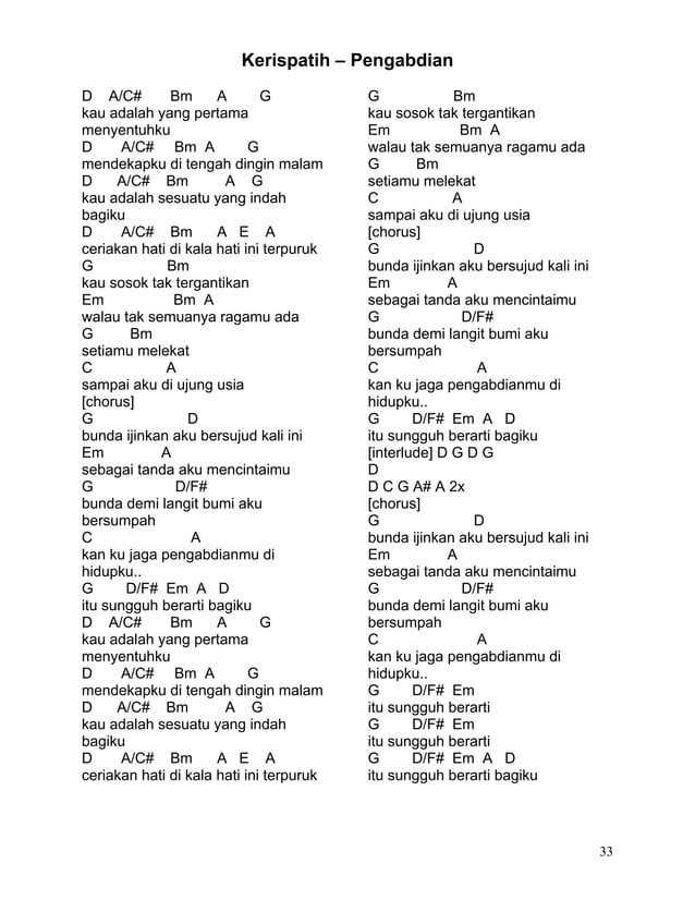 Lirik dan-chord-lagu-indonesia2 | PDF