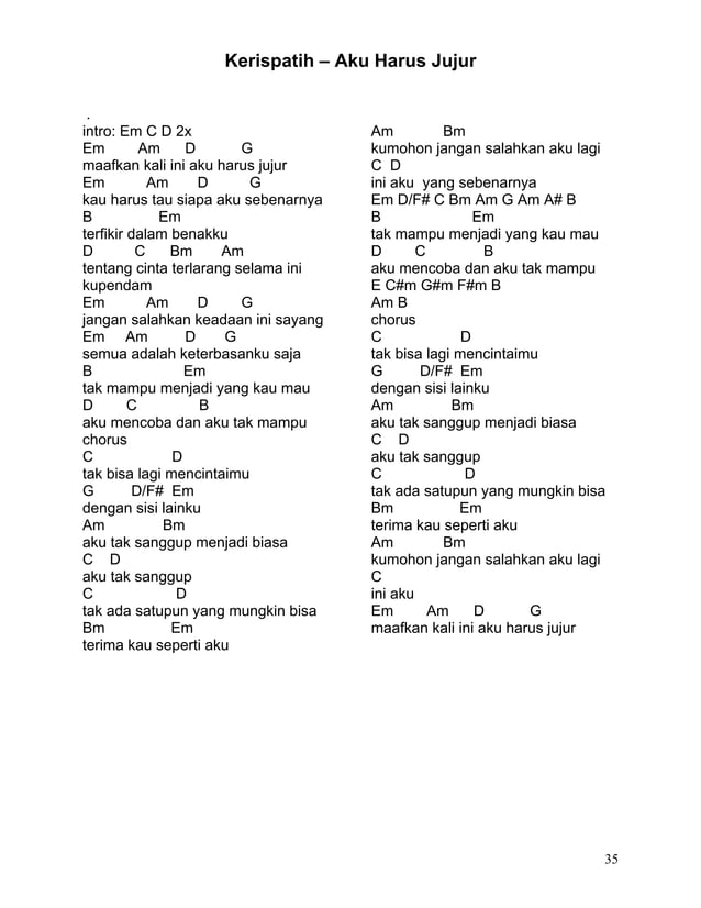 Lirik dan-chord-lagu-indonesia2 | PDF