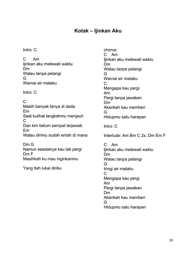 Lirik dan-chord-lagu-indonesia2 | PDF