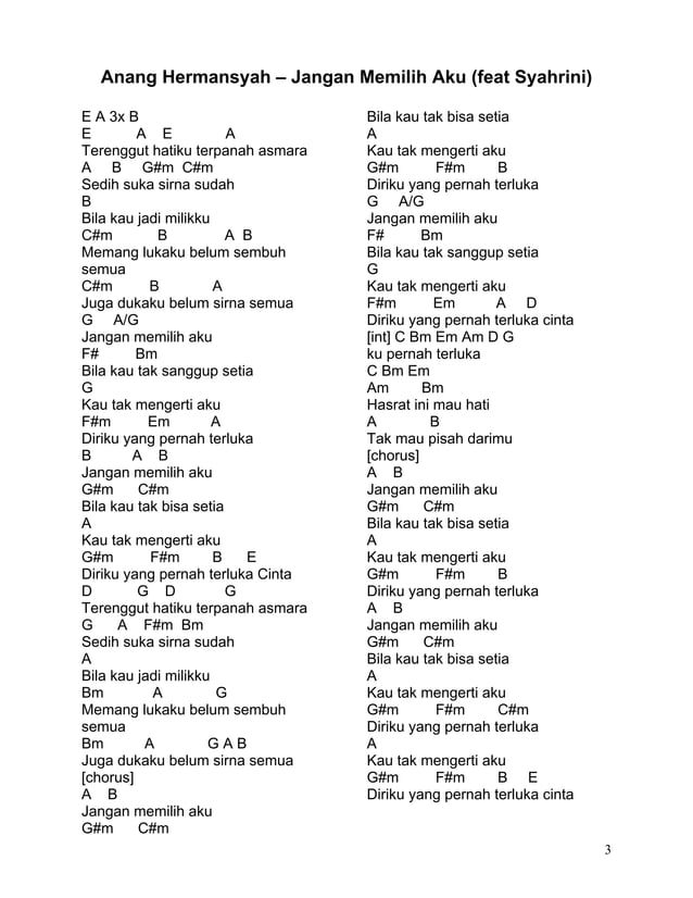Lirik dan-chord-lagu-indonesia2 | PDF