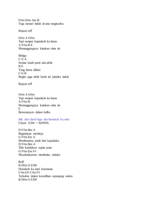 Lirik dan chord lagu ada band | DOCX