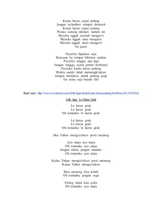 Lirik dan chord lagu ada band | DOCX