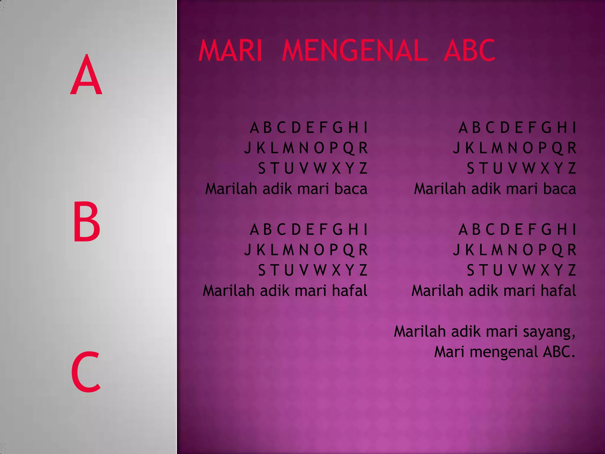 Lirik lagu abc | PPTX