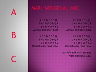 Lirik lagu abc | PPTX