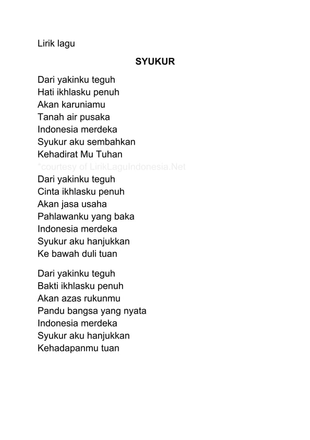 Lirik lagu mengheningkan cipta Lirik lagu mengheningkan cipta