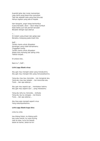 Lirik lagu slank | DOCX