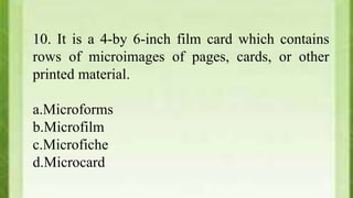Lis 09 Information sources and services II: Quiz | PPTX