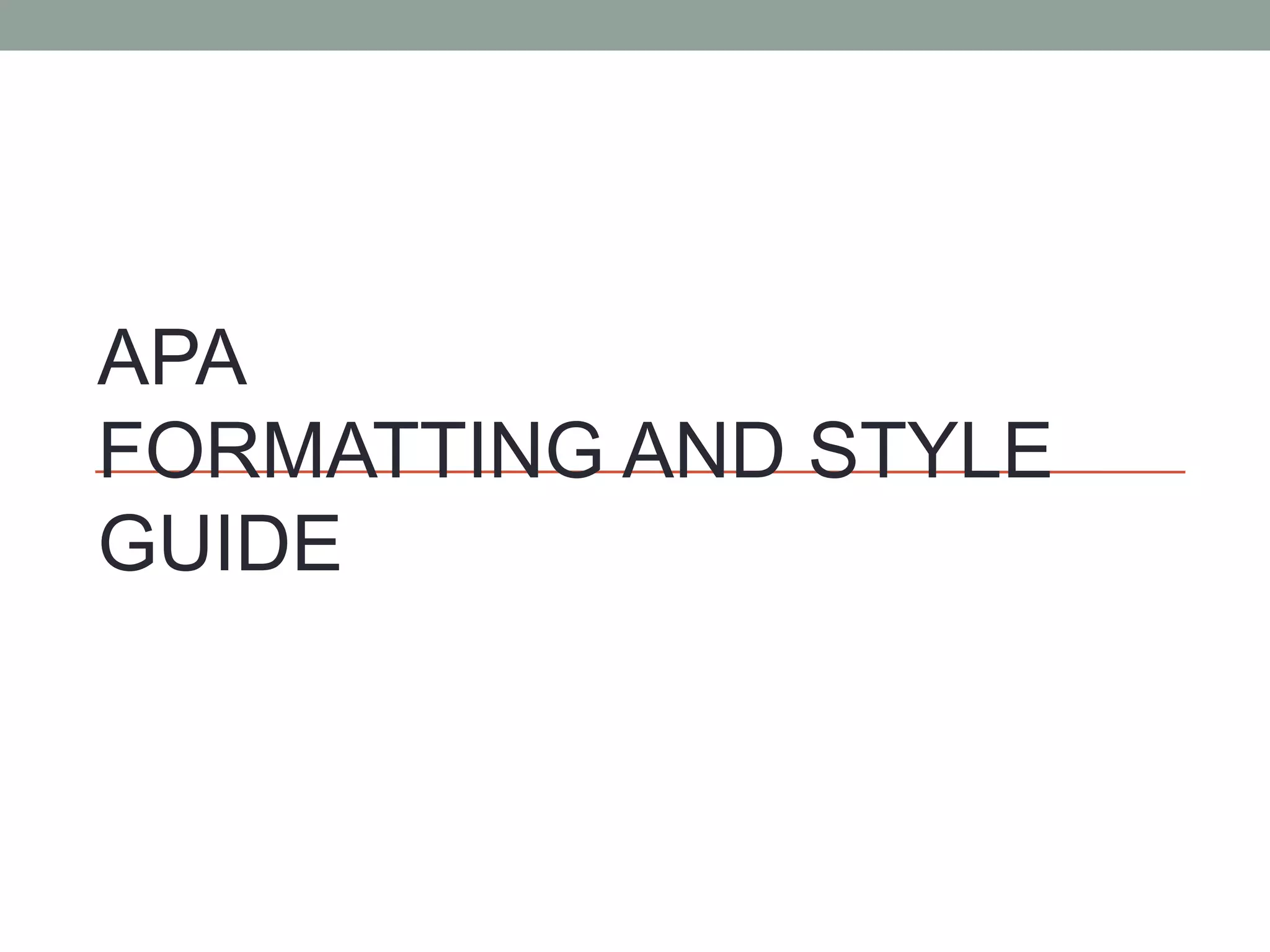 apa style | PPT
