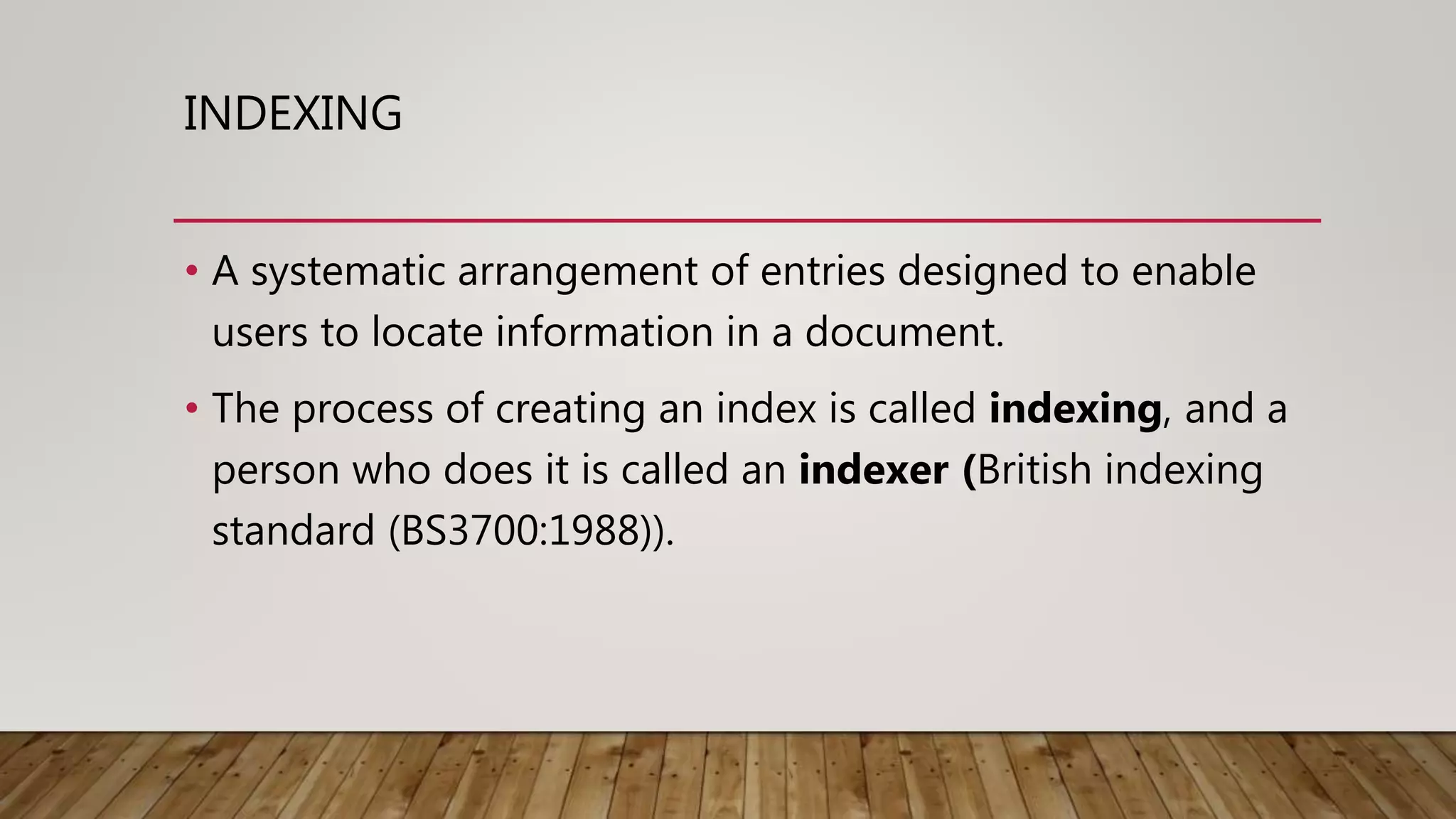ABSTRACTING AND INDEXING | PPTX