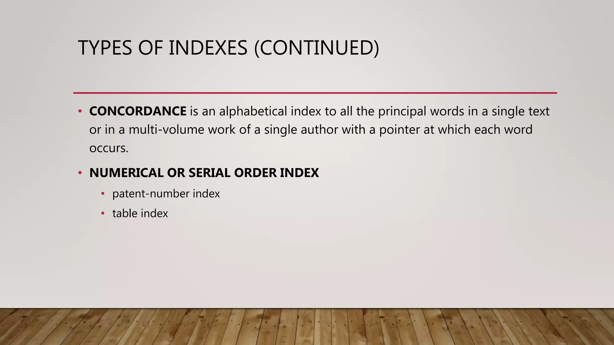 ABSTRACTING AND INDEXING | PPTX