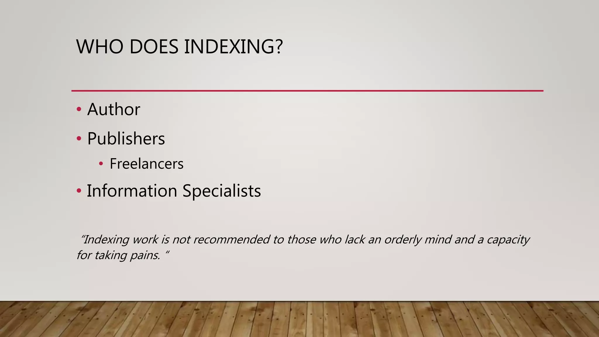 ABSTRACTING AND INDEXING | PPTX