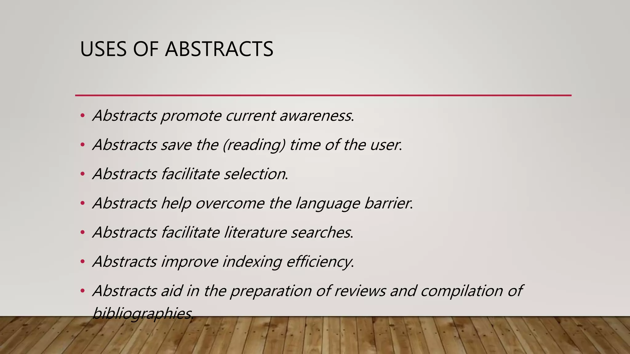 ABSTRACTING AND INDEXING | PPTX