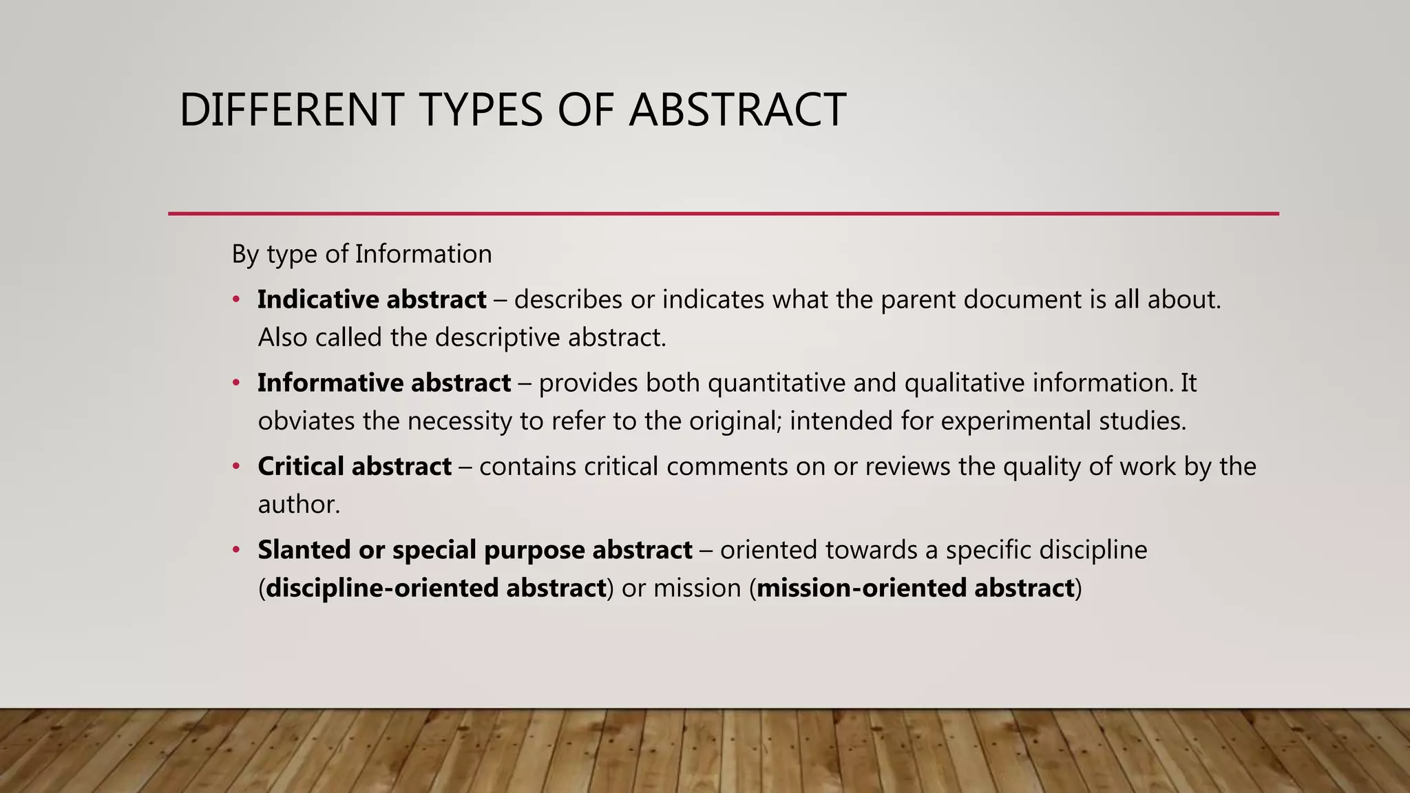ABSTRACTING AND INDEXING | PPTX