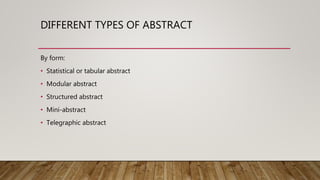 ABSTRACTING AND INDEXING | PPTX